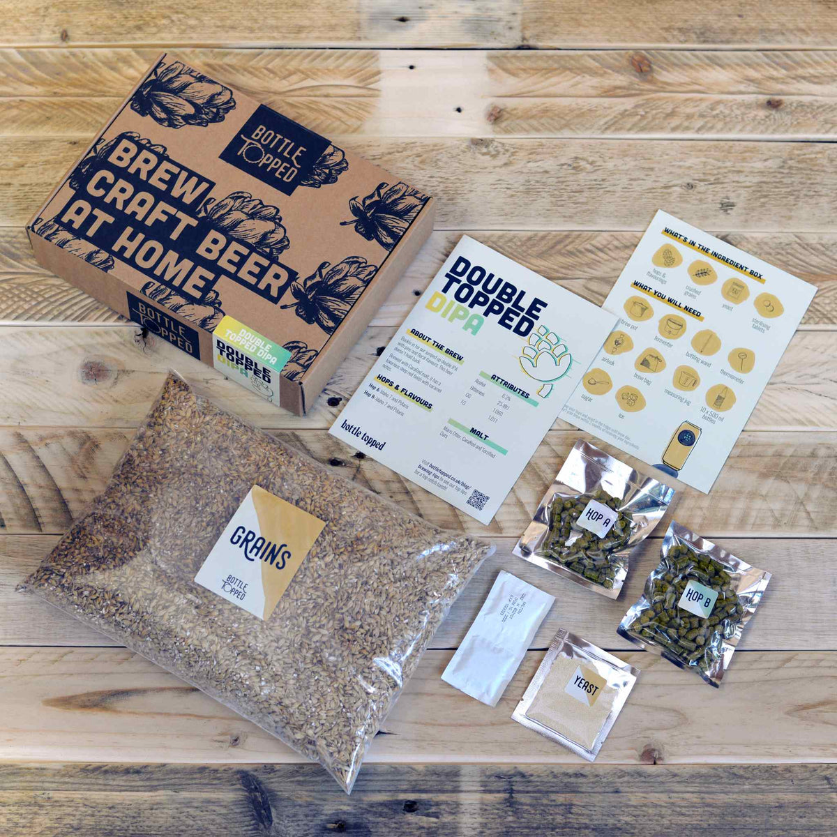Double Topped DIPA Home Brew Ingredient Kit – All-Grain 5L Beer Making ...