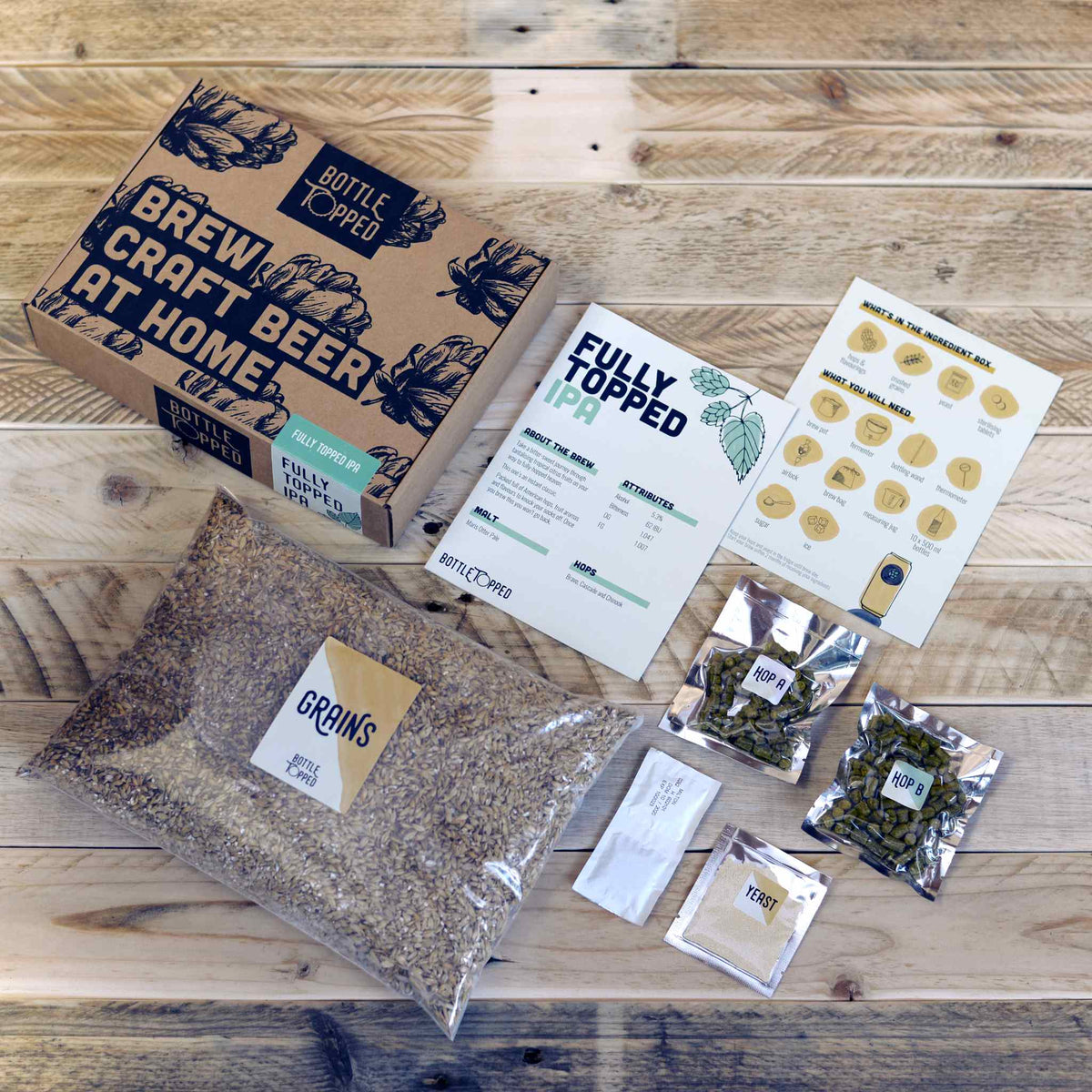 Fully Topped IPA Home Brew Ingredient Kit – All-Grain 5L Beer Making ...